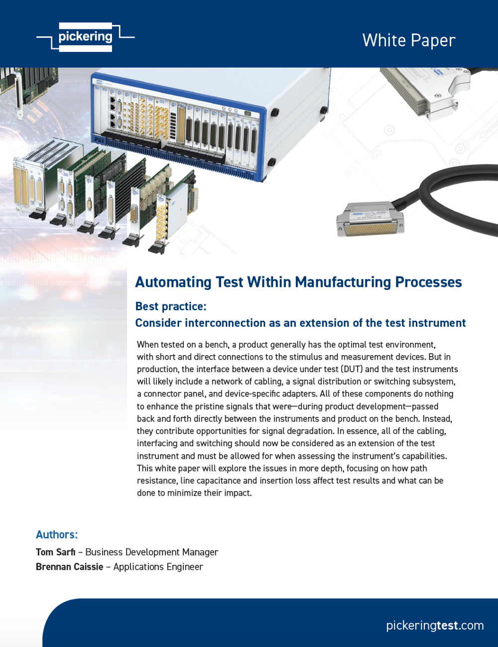 Automating Test Within Manufacturing Processes